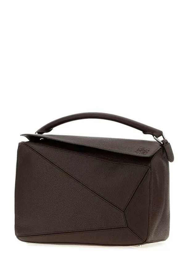 Loewe Dark Leather Large Puzzle Handbag
