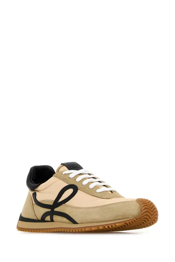 Loewe Two-tone Canvas And Suede Ballet Runner 2.0 Sneakers