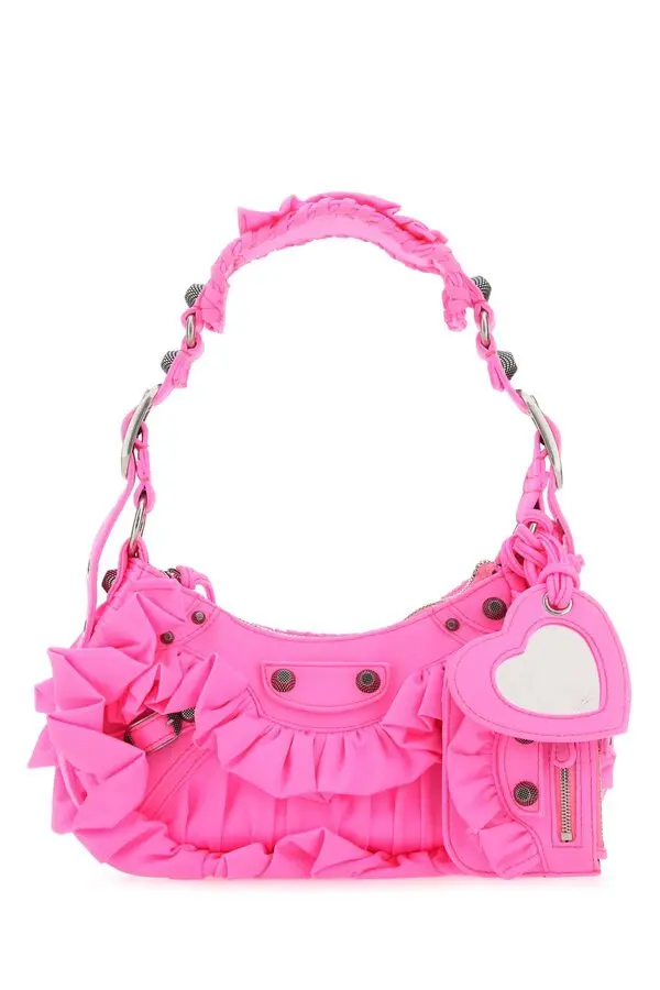 Balenciaga Fluo Fabric Le Cagole Xs Shoulder Bag - Pink