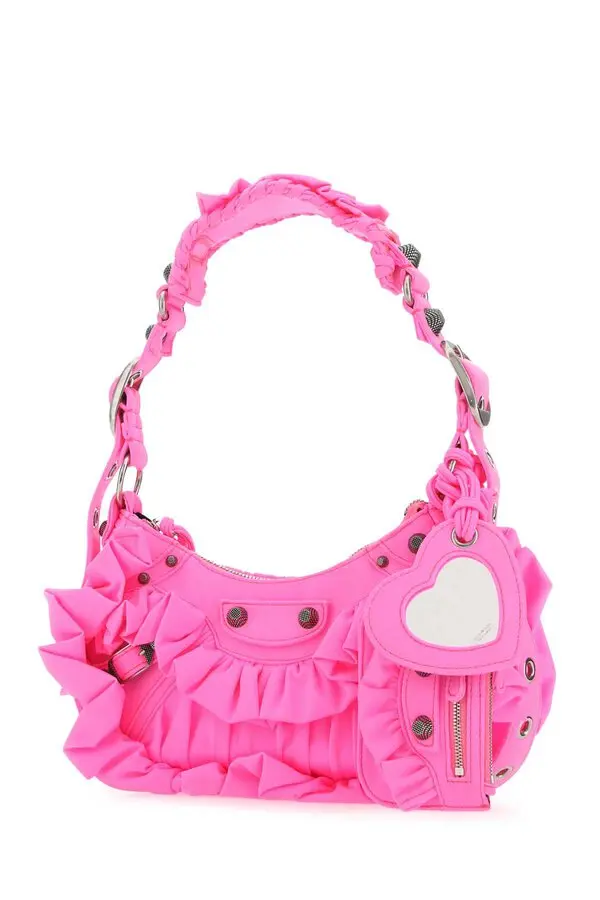 Balenciaga Le Cagole Xs Fluo Fabric Shoulder Bag