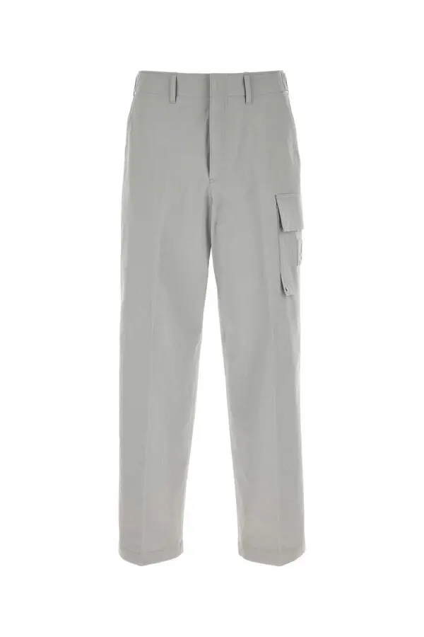 Fendi Light Grey Stretch Cotton Cargo Pant