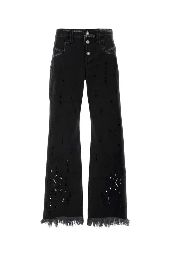 Isabel Marant Étoile Denim Amie Wide-leg Jeans - Black