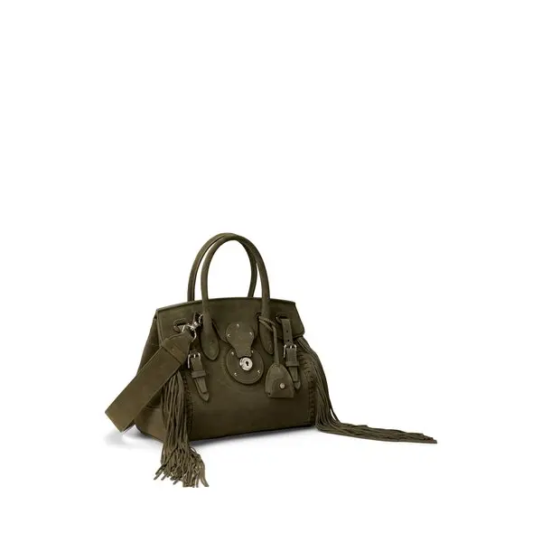 Ralph Lauren Soft Ricky 27 Calf-suede Bag With Fringe Trim