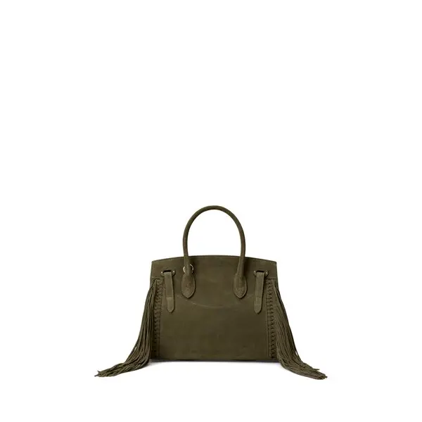 Ralph Lauren Soft Ricky 27 Calf-suede Bag With Fringe Trim
