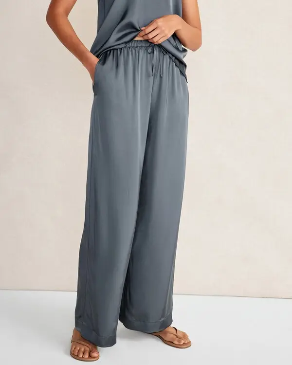 HAVEN WELL WITHIN Silky Drawstring Pants - Midnight
