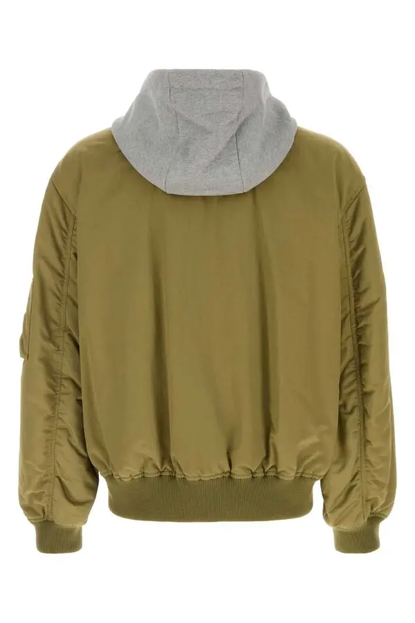 Loewe Khaki Nylon Bomber Jacket