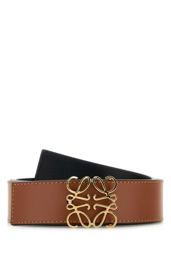 Loewe Caramel Leather Reversible Anagram Belt - Brown