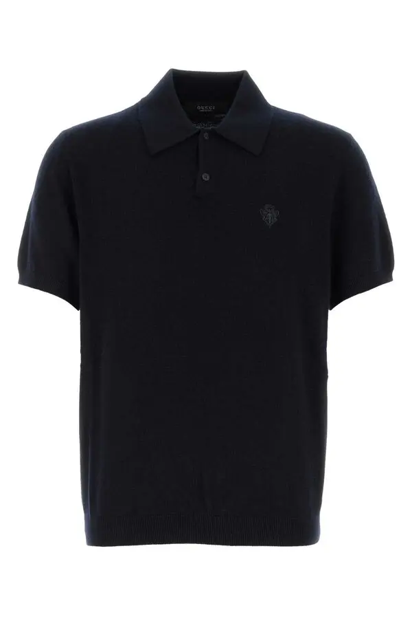 Gucci Midnight Cashmere Polo Shirt - Blue