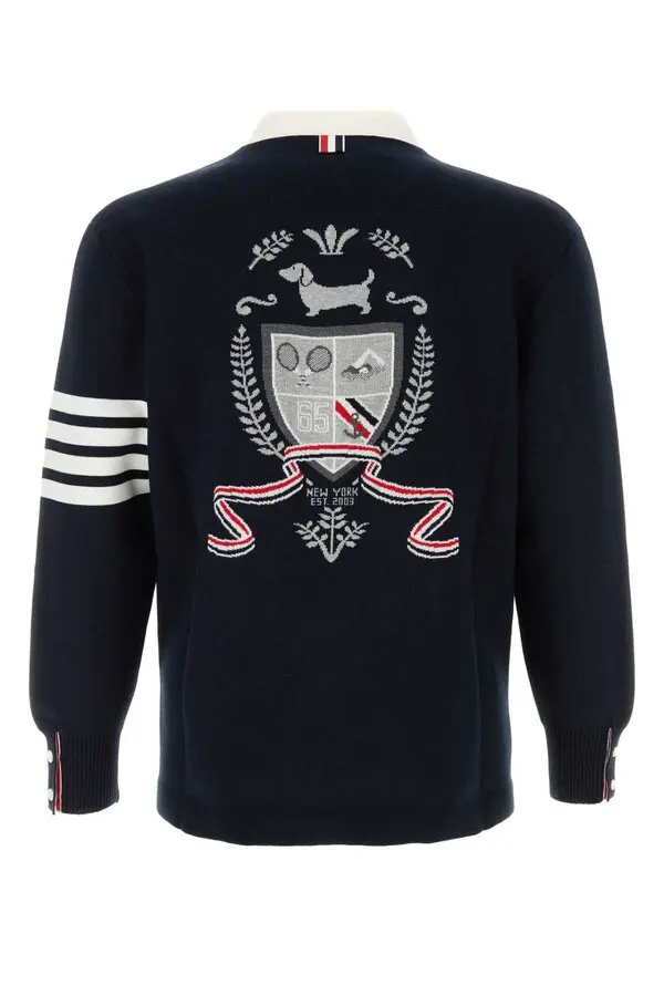 Thom Browne Midnight Cotton Blend Cardigan