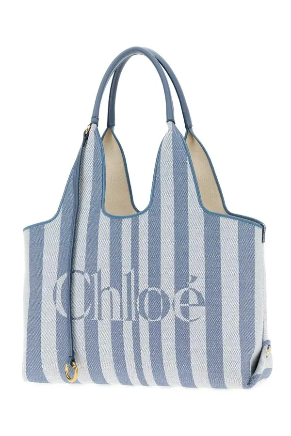 Chloé Embroidered Canvas Shopping Bag