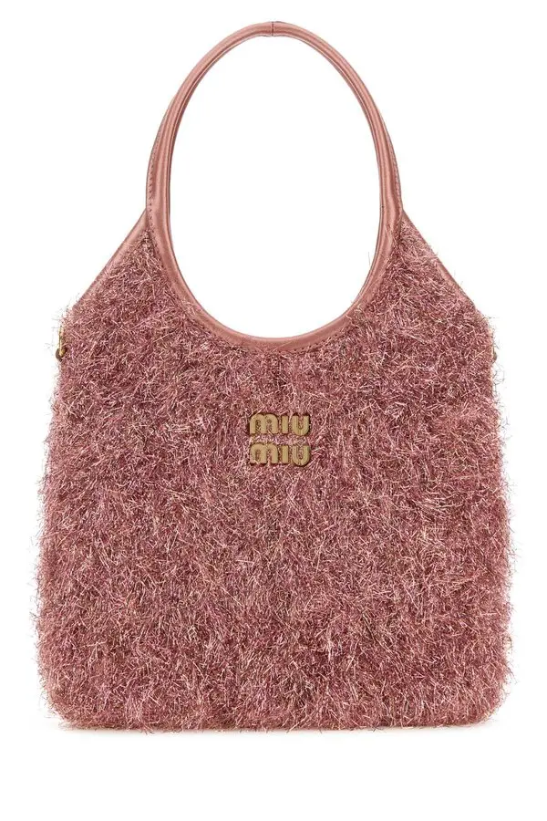 Miu Miu Embellished Fabric Handbag