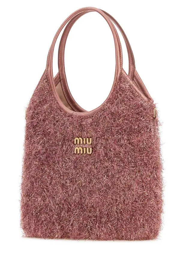Miu Miu Embellished Fabric Handbag