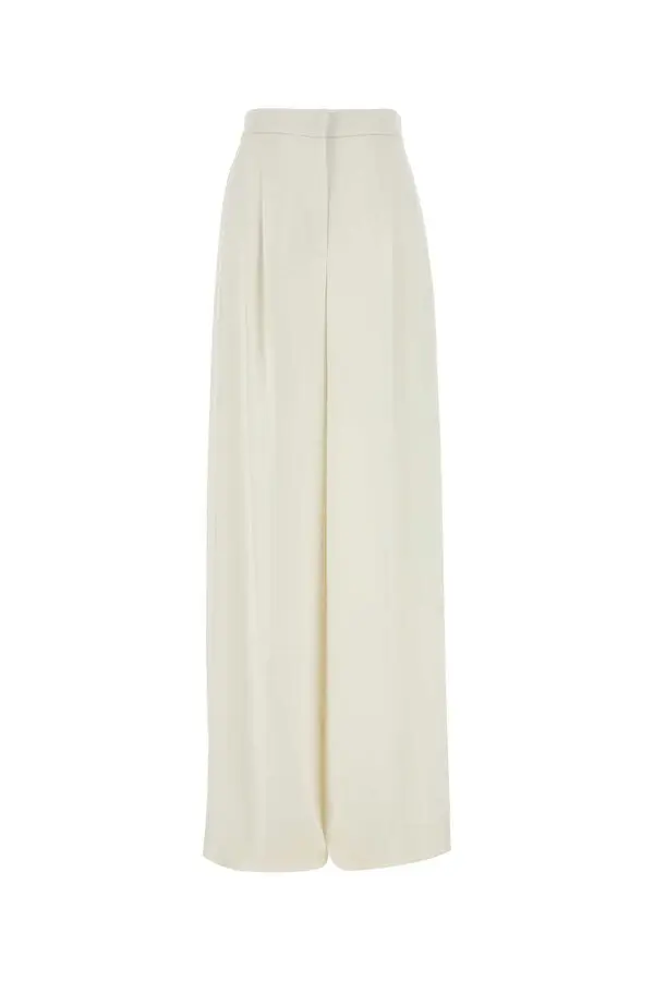 Max Mara Crepe Manetta Wide-leg Pant - White