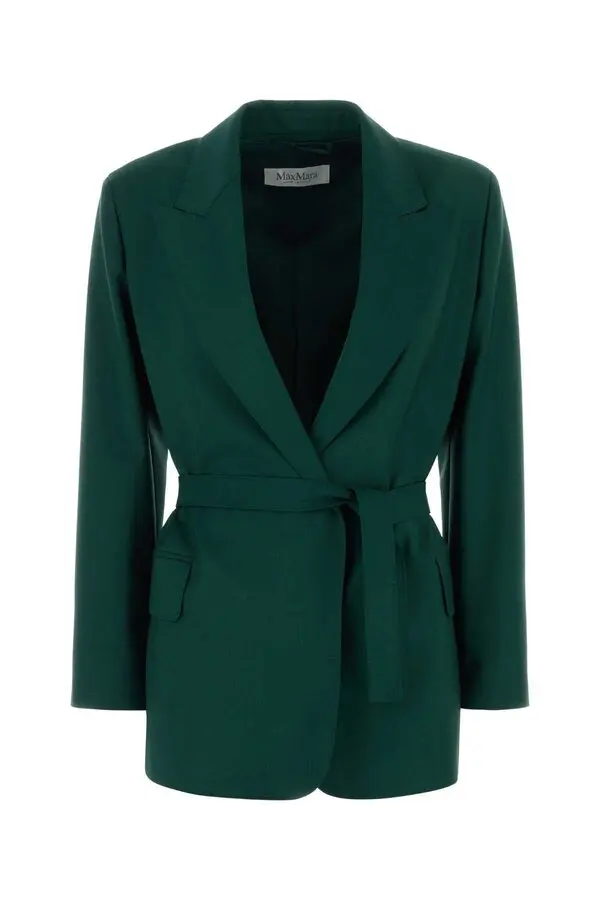 Max Mara Dark Wool Talento Blazer - Green