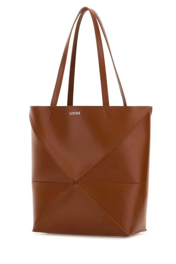 Loewe Caramel Leather Medium Puzzle Fold Shopping Bag