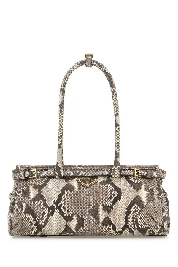 Prada Python Leather Medium Bonnie Shoulder Bag - Multicolor