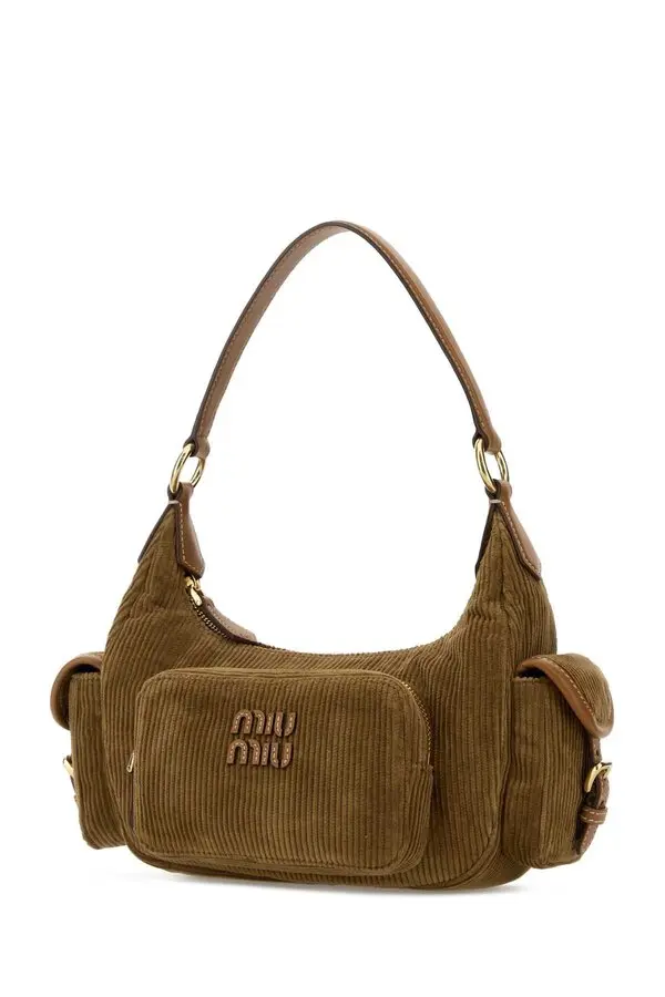 Miu Miu Biscuit Corduroy Pocket Shoulder Bag