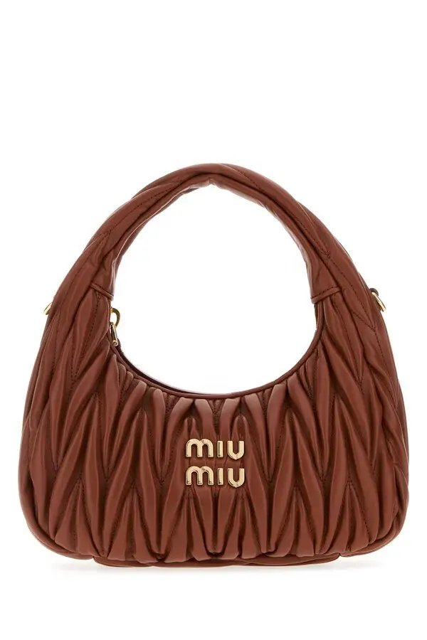 Miu Miu Copper Nappa Leather Wander Handbag - Orange