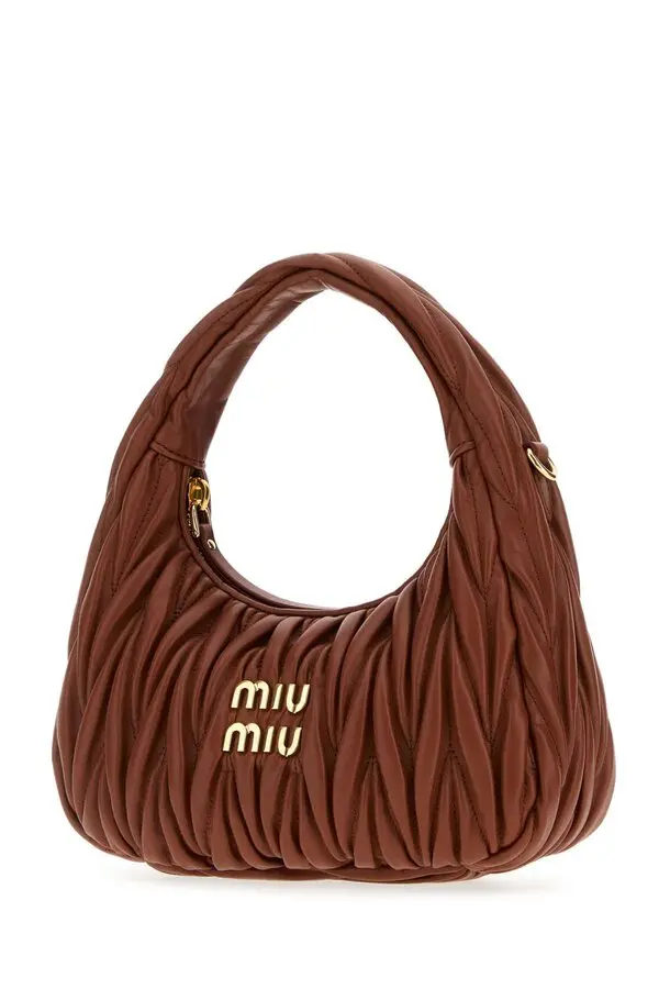 Miu Miu Copper Nappa Leather Wander Handbag - Orange