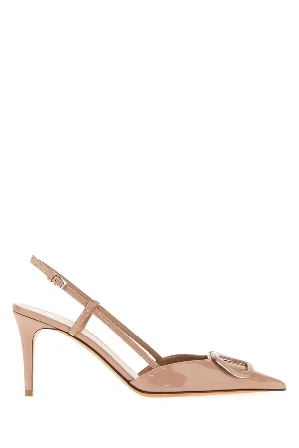 Valentino Garavani Leather Vlogo Signature Slingback Pumps - Pink