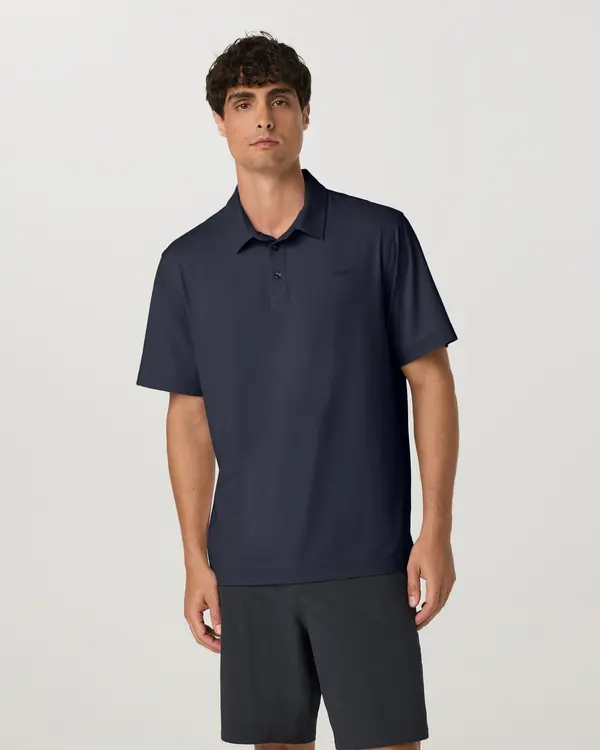 Vuori Short Sleeve Torrey Golf Polo - Frost Grey