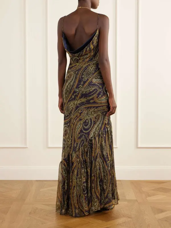 Etro Paisley-printed Silk-blend Maxi Dress