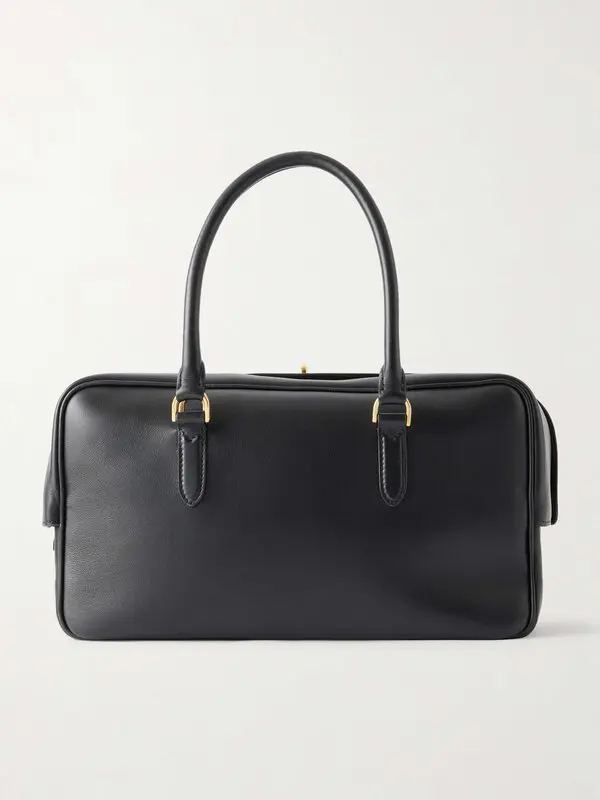 Balenciaga Le 7 Leather Bowling Shoulder Bag