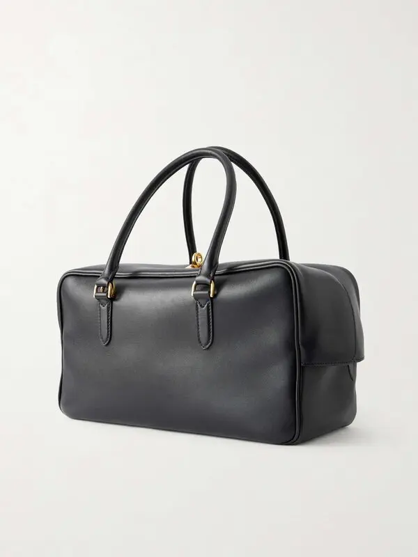 Balenciaga Le 7 Leather Bowling Shoulder Bag