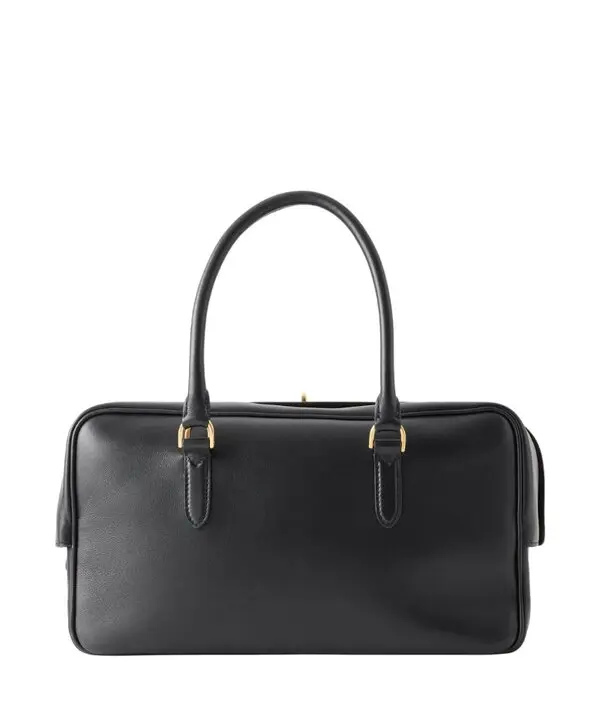 Balenciaga Le 7 Leather Shoulder Bag - Black