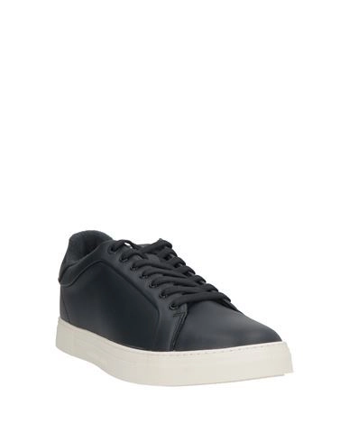 Emporio Armani Leather Low Top Sneakers - Navy