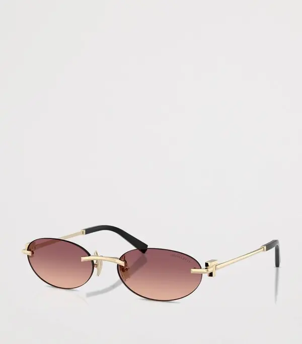 Tiffany & Co. Metal Oval Sunglasses