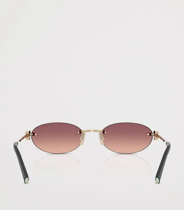Tiffany & Co. Metal Oval Sunglasses