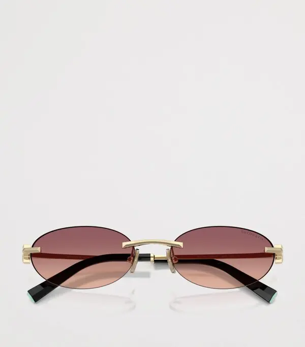 Tiffany & Co. Metal Oval Sunglasses