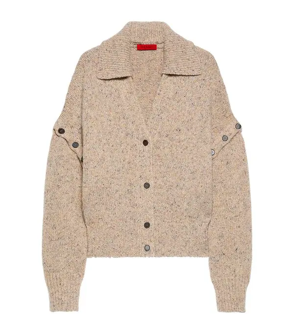 Max & Co. Wool Button-detail Cardigan - Beige