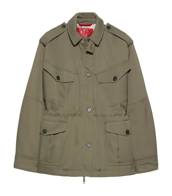 Max & Co. Collared Utility Jacket With Cinched Waist
