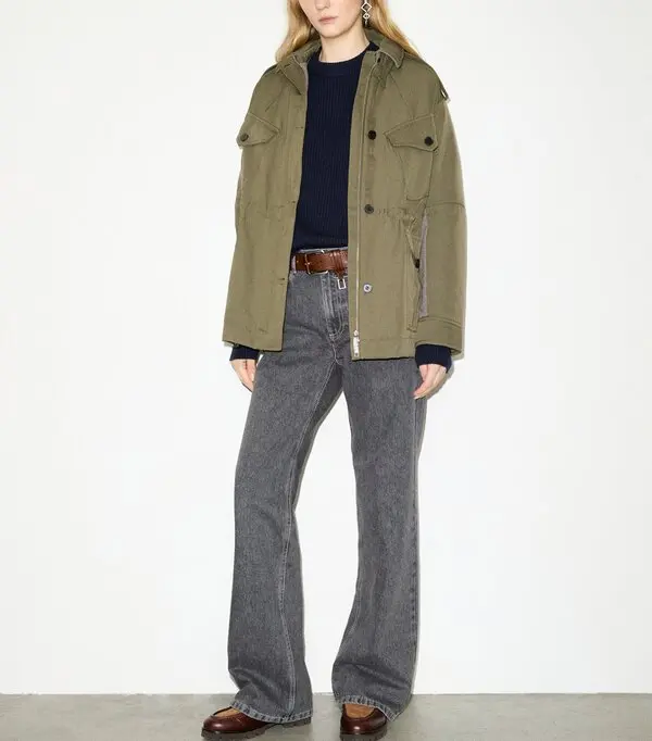 Max & Co. Collared Utility Jacket With Cinched Waist