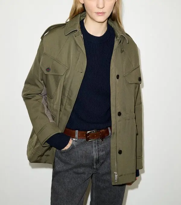 Max & Co. Collared Utility Jacket With Cinched Waist