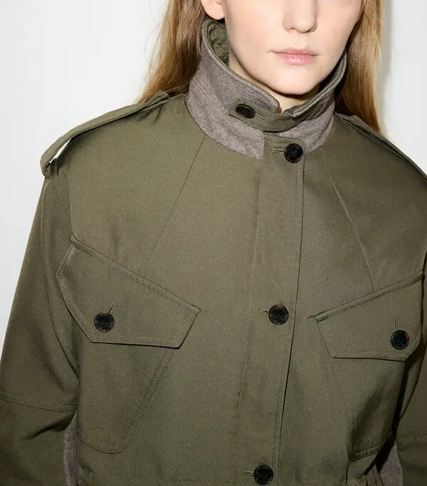 Max & Co. Collared Utility Jacket With Cinched Waist