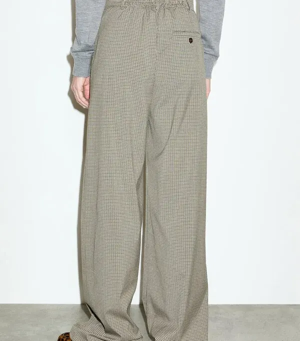 Max & Co. Houndstooth Check Wide-leg Trousers