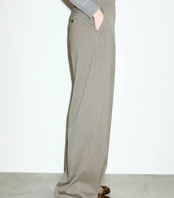 Max & Co. Houndstooth Check Wide-leg Trousers