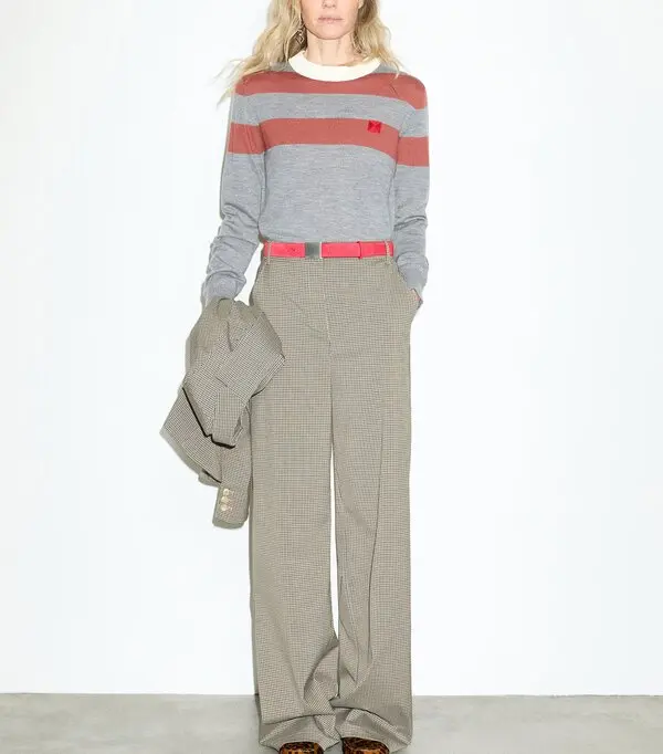 Max & Co. Houndstooth Check Wide-leg Trousers