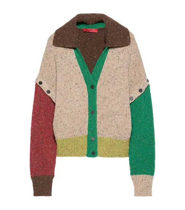 Max & Co. Wool Block-colour Cardigan - Green