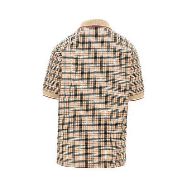 Burberry Check Jerey Polo Hirt - Beige