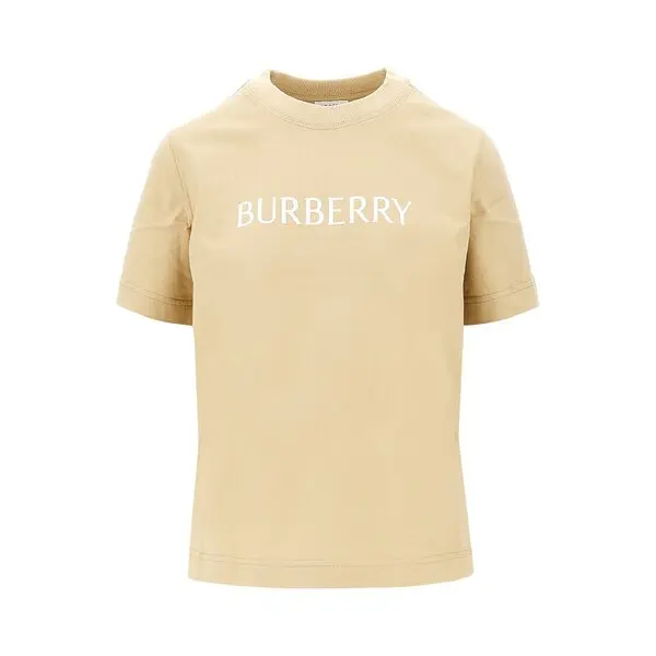 Burberry Cotton Jersey T-shirt With Lettering Logo Print