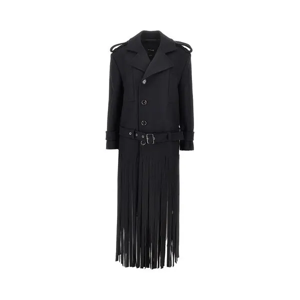 Pinko Fringed Wool-blend Coat