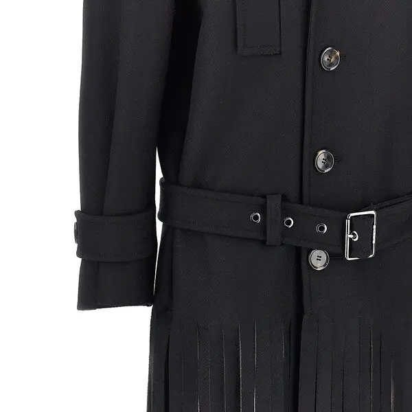 Pinko Fringed Wool-blend Coat