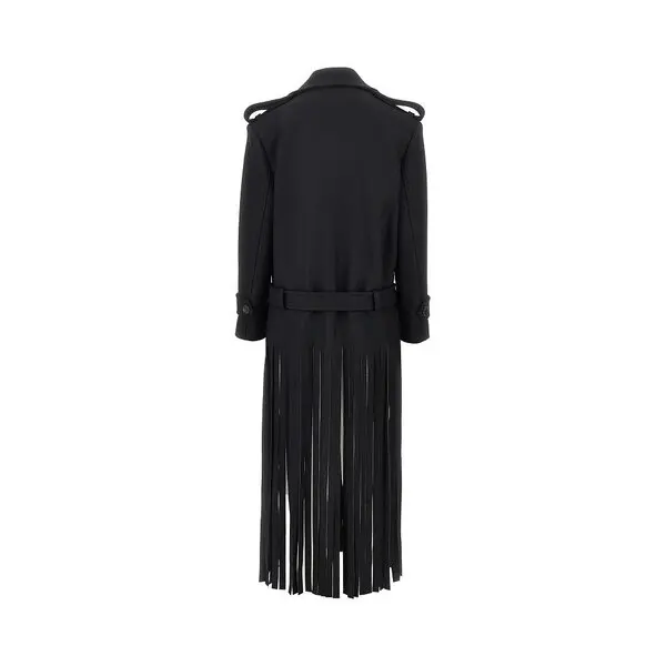 Pinko Fringed Wool-blend Coat
