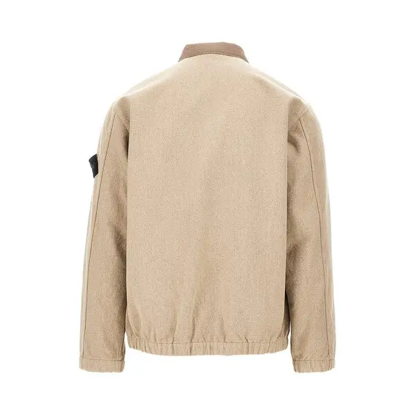 Stone Island Wool-blend Full-zip Overshirt An