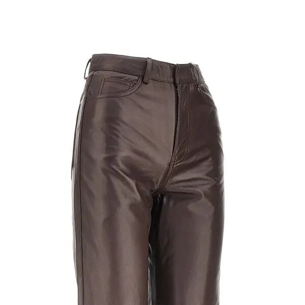 ROTATE BY BIRGER CHRISTENSEN Leather Straight Leg Pants