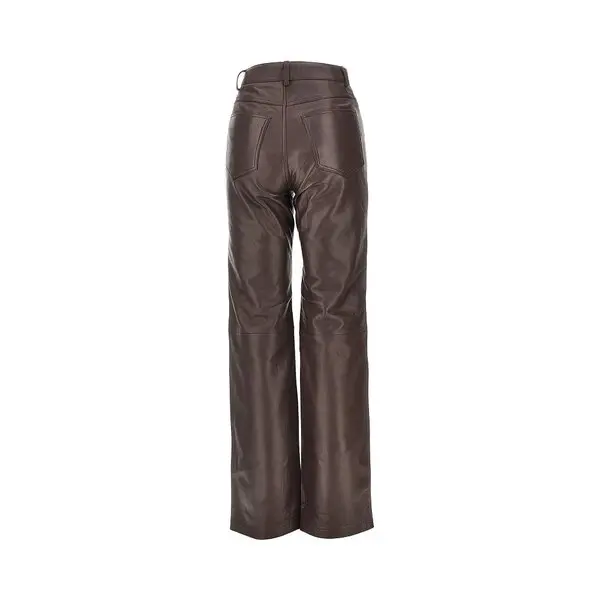 ROTATE BY BIRGER CHRISTENSEN Leather Straight Leg Pants